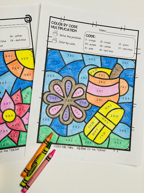 An Apple For The Teacher: Las Posadas Color By Number Math Facts ...