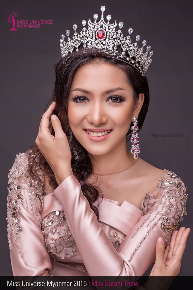Miss Universe Myanmar 2015 May Barani Thaw In Beautiful Dress and Suim ...