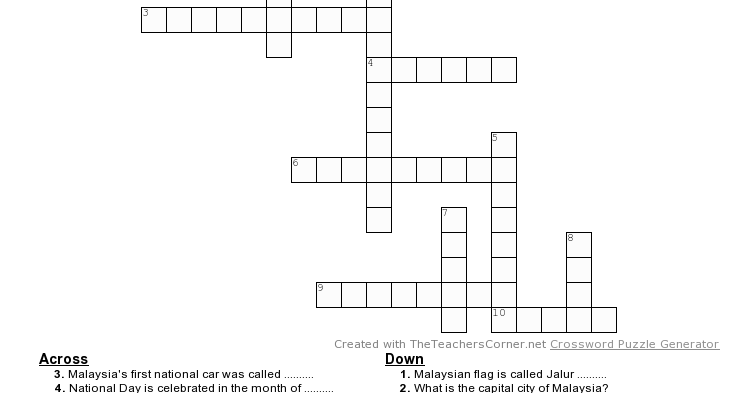 ENGLISH BAGUS!: Crossword Puzzle Maker