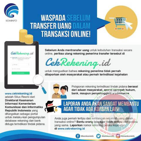 Sebelum Transaksi, Cek Nomor Rekening Bank di cekrekening.id - GURU MAJU