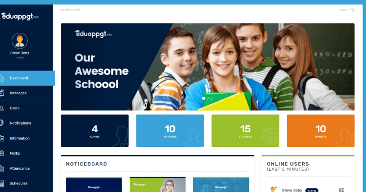 Professional School Management System Using PHP & Bootstrap - Download Now