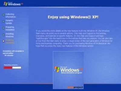 Faster Downs: Windows XP Setup Simulator
