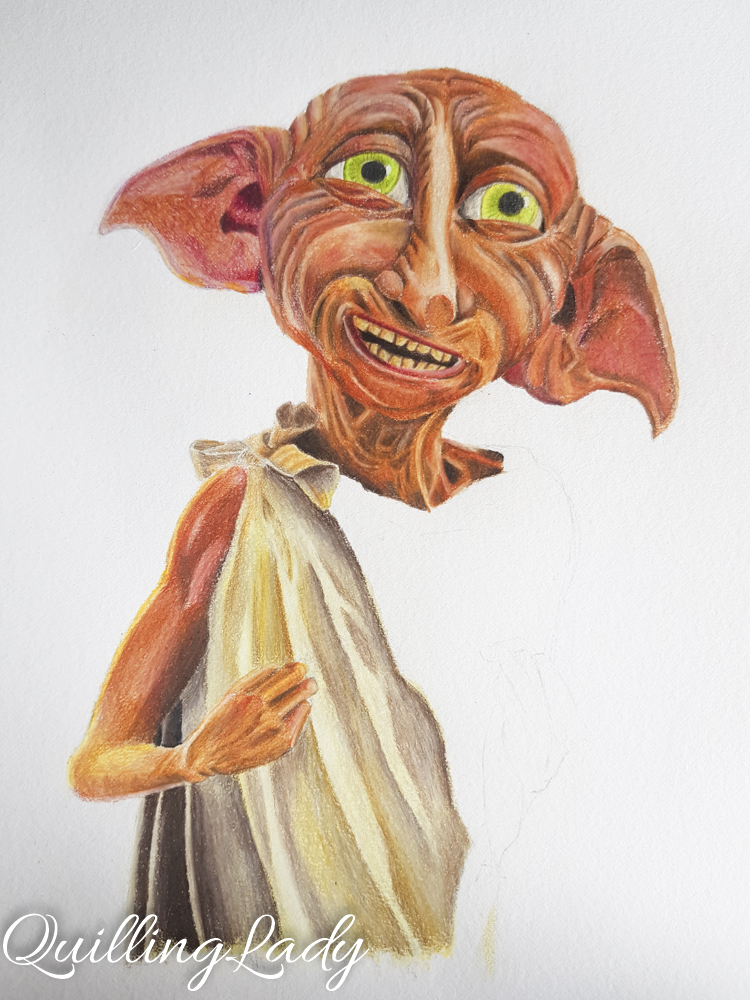 Quilling Lady: Dobby - character drawing