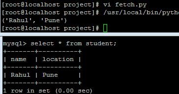 How to fetch value from table of mysql database using python on CentOS ...