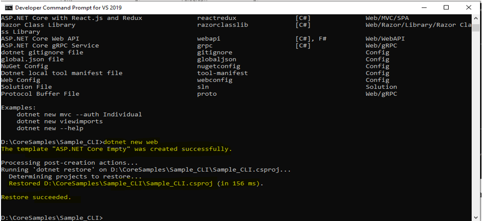 .Net Blog by Asif: Part 3 : Create Asp.Net Core project using .NET CLI