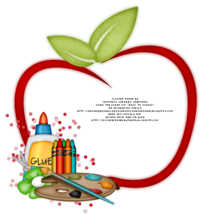 Escape From Reality Blog: PU Cluster Frames "Back To School" DBS