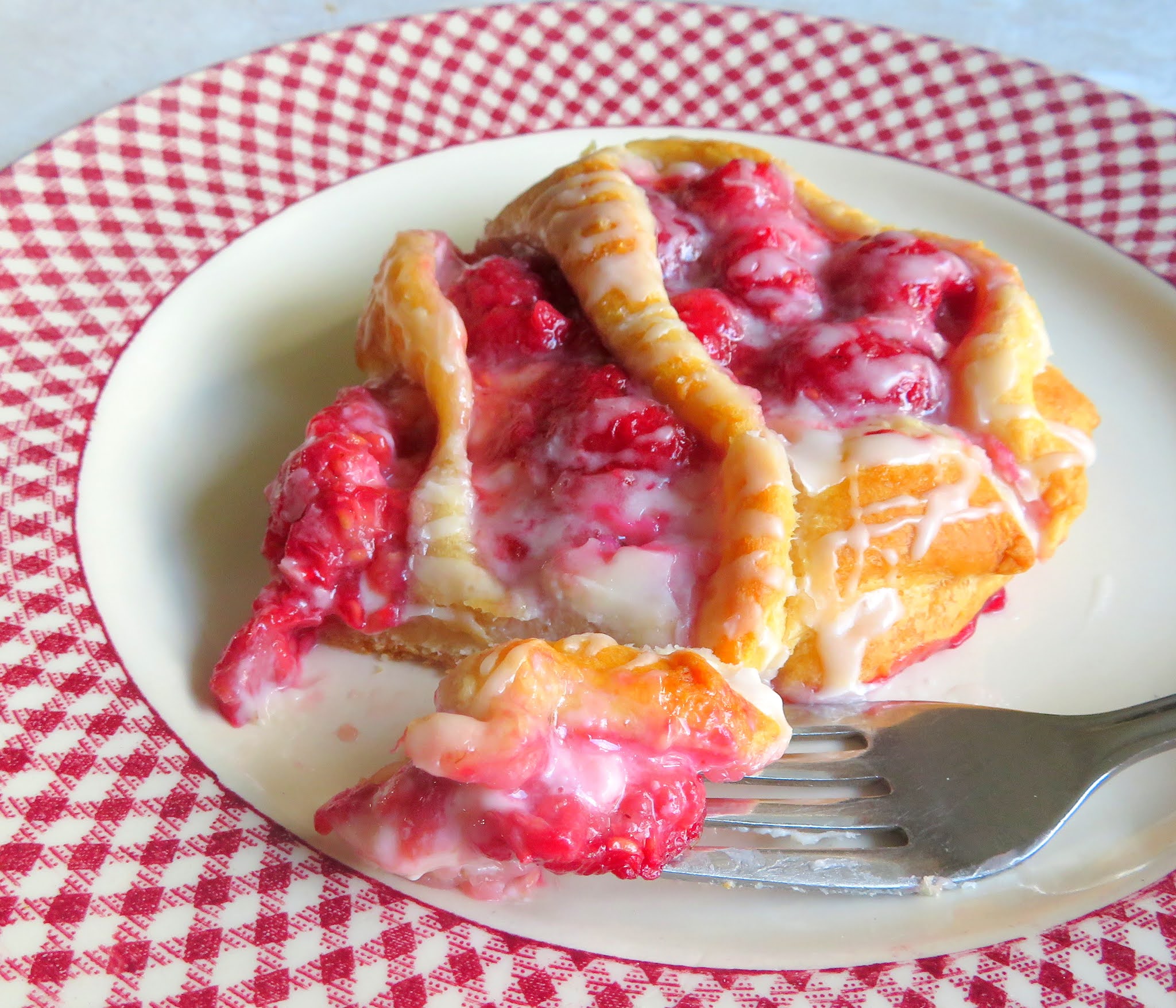 Raspberry Candy Cane Danish | The English Kitchen