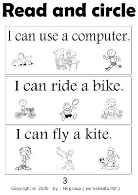 Download ( Read and circle worksheet ) free pdf file part 2