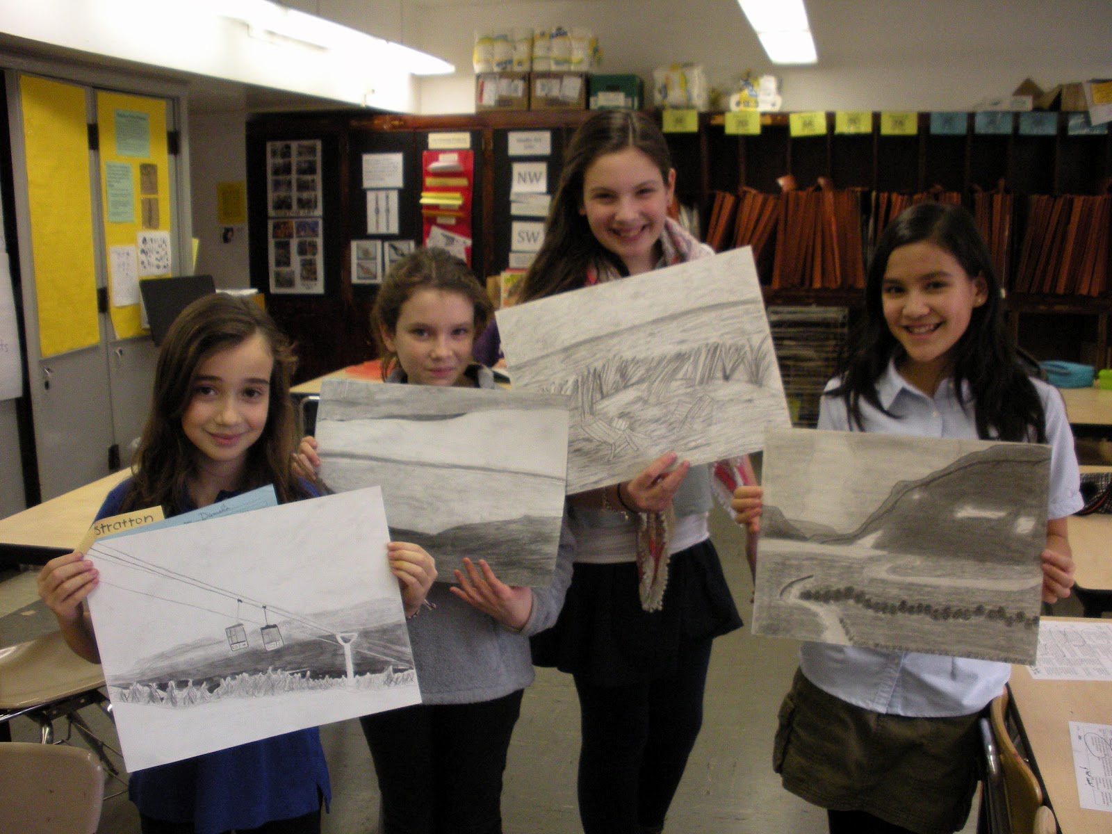 Studio Art with Ms. Hopenwasser: Grade 6: Landscape Drawings with ...