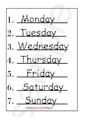 Days + Months Learning Activities