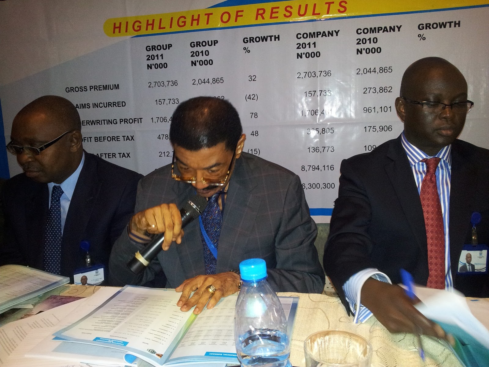 INSPENONLINE: From left: Managing Director Lasaco Assurance Plc Olusola ...