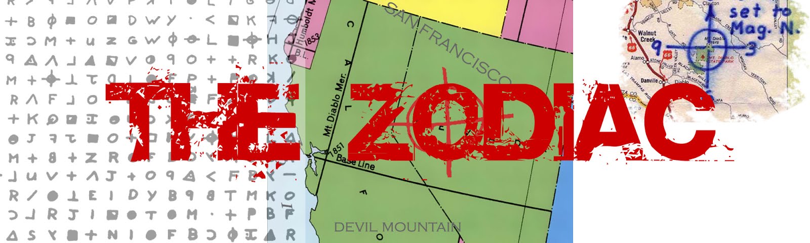 Zodiac Killer murder lines from Mt Diablo initial point