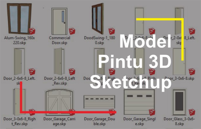 Download Pintu 3D File Sketchup Untuk Desain Arsitektur - Arsimedia