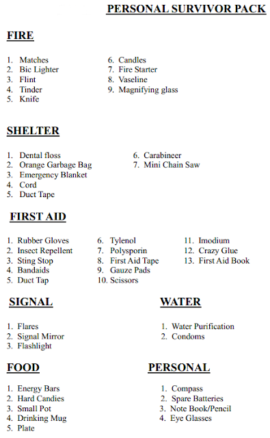 BLISS ADVENTURE TRAVEL: PERSONAL SURVIVAL KIT (PSK)