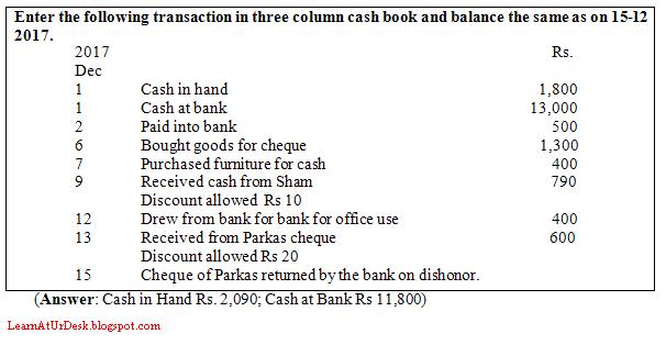 HOW TO PREPARE TRIPLE COLUMN CASH BOOK?