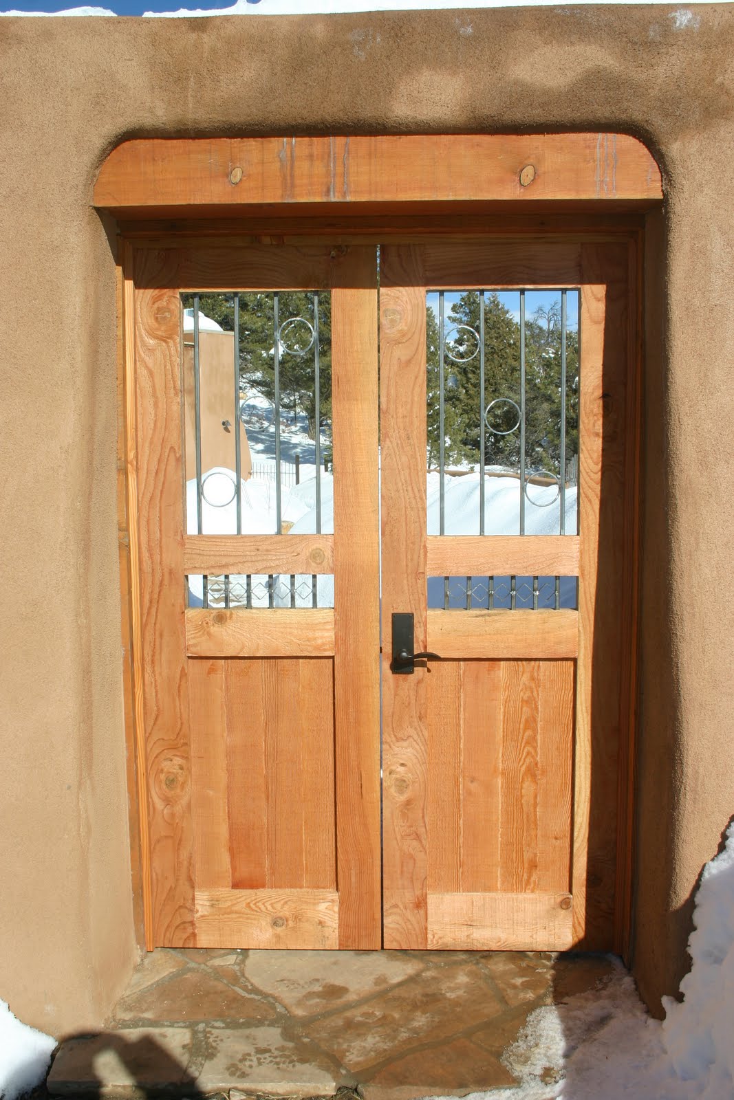 Building a double adobe wall house