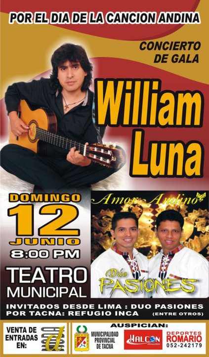 William Luna: Conciertos y Recitales: CONCIERTO 2011 DE WILLIAM LUNA ...