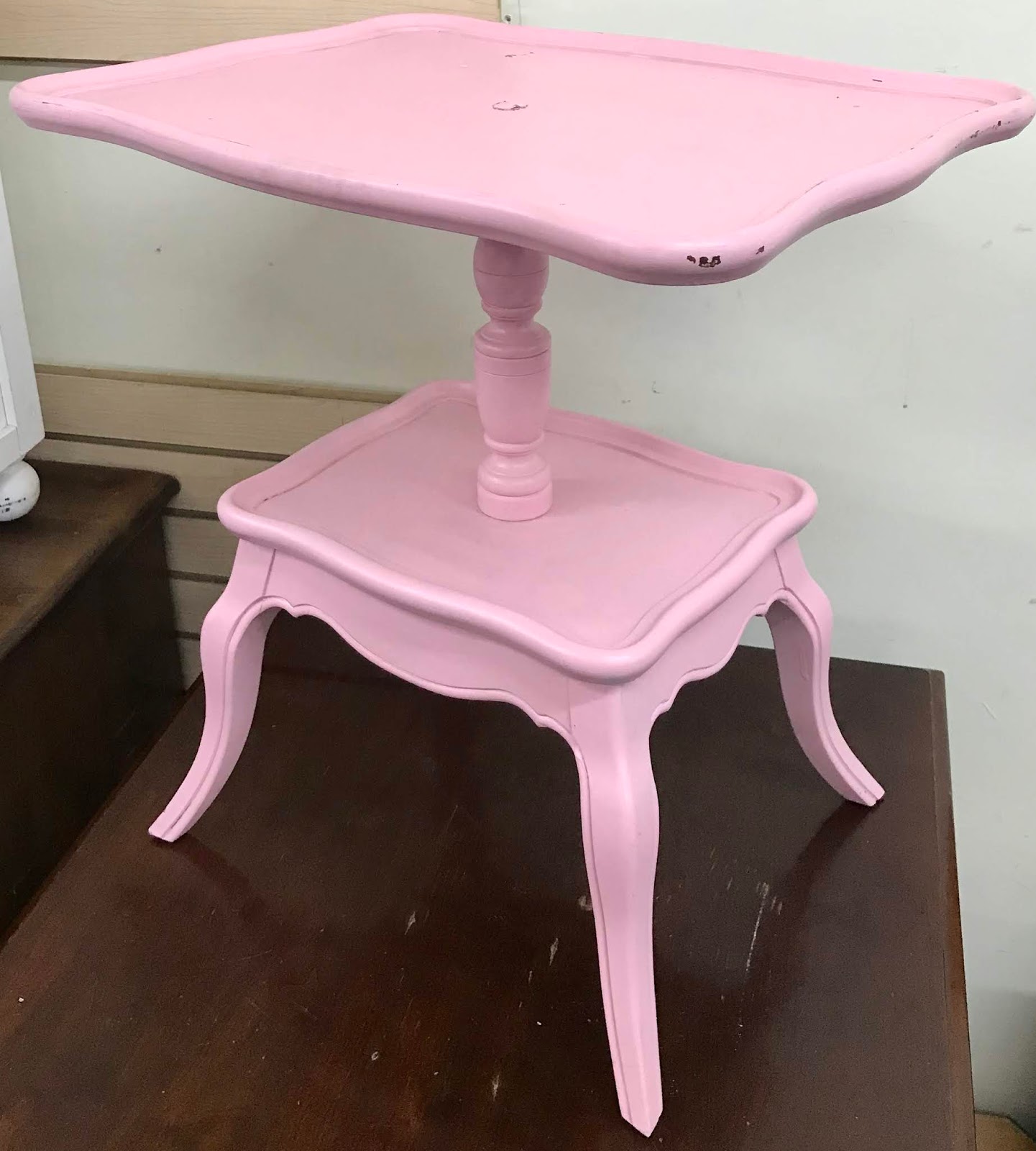 Uhuru Furniture & Collectibles: #469351 Light Pink Accent Table - $25 SOLD