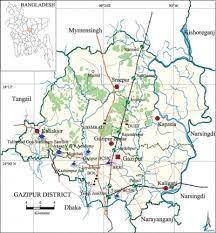 Gazipur District: Map Gazipur District