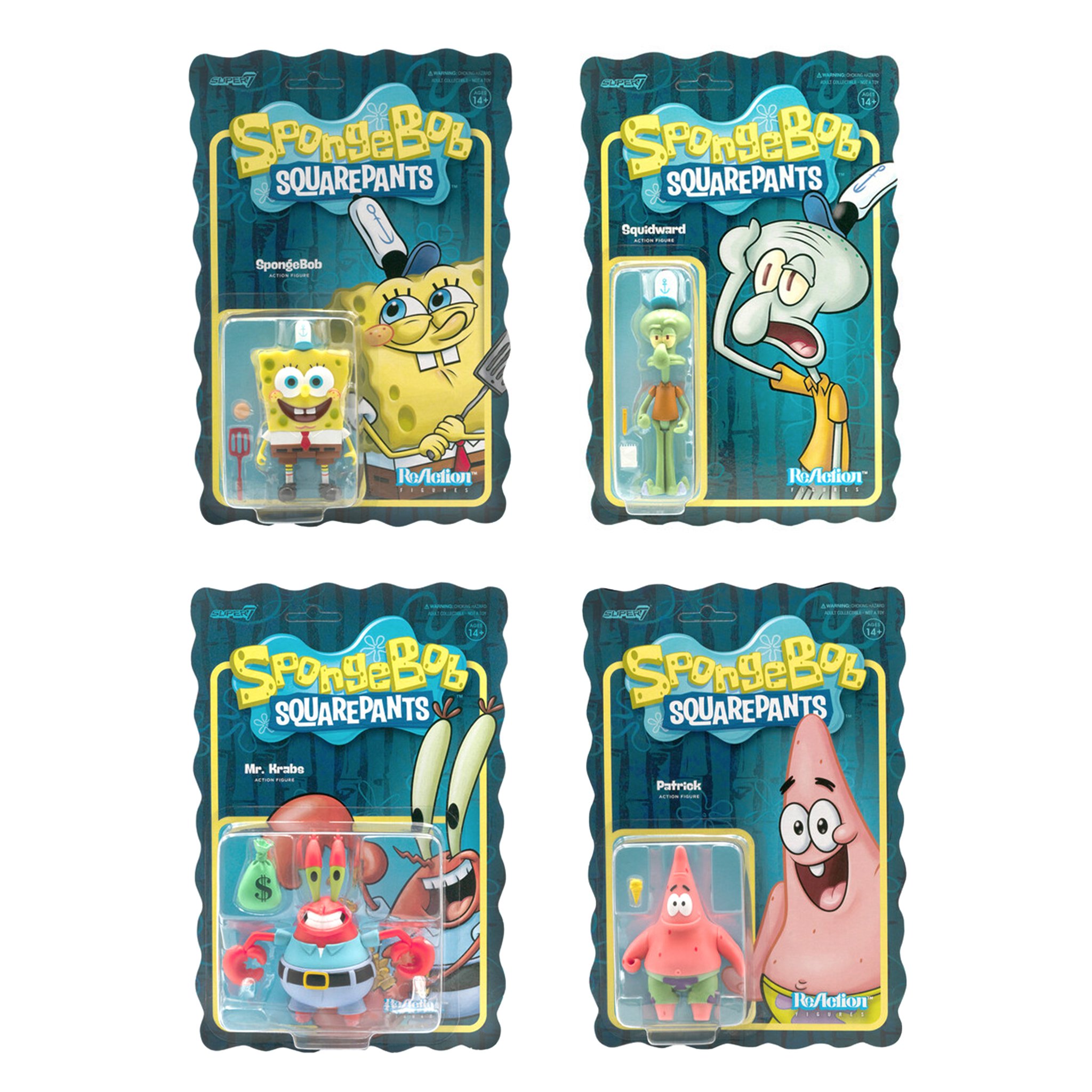 NickALive!: Super7 Unveils SpongeBob SquarePants ReAction Figures