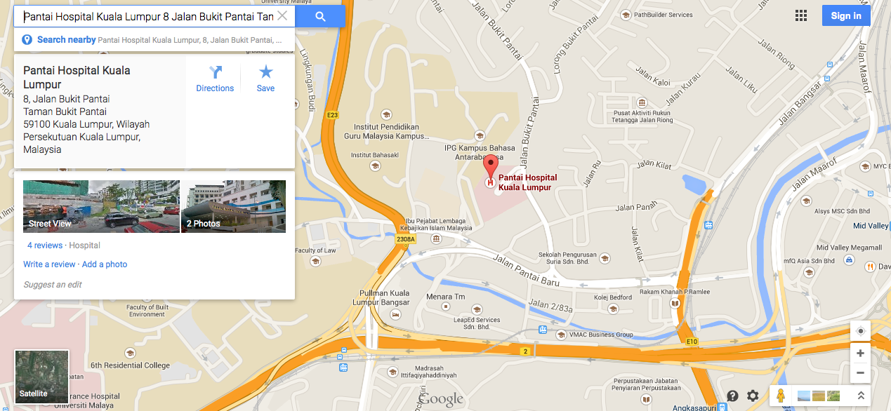 Pantai Hospital (Bangsar) Kuala Lumpur