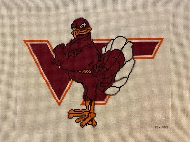 EASY PATTERNS: Virginia Tech Hokies cross-stitch pattern