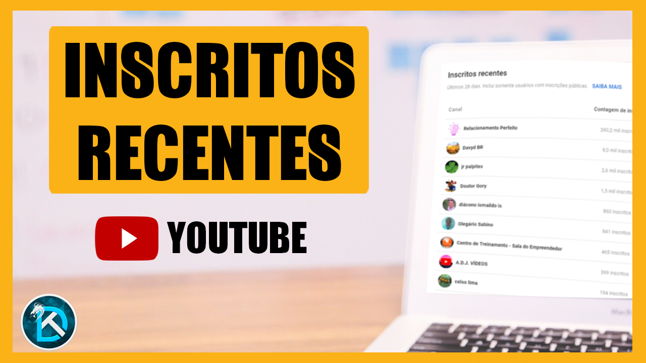 Lista de Inscritos recentes no Youtube Studio - Dragon Tutoriais