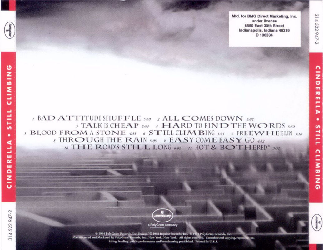 Classic Rock Covers Database: Cinderella - Still Climbing (1994)