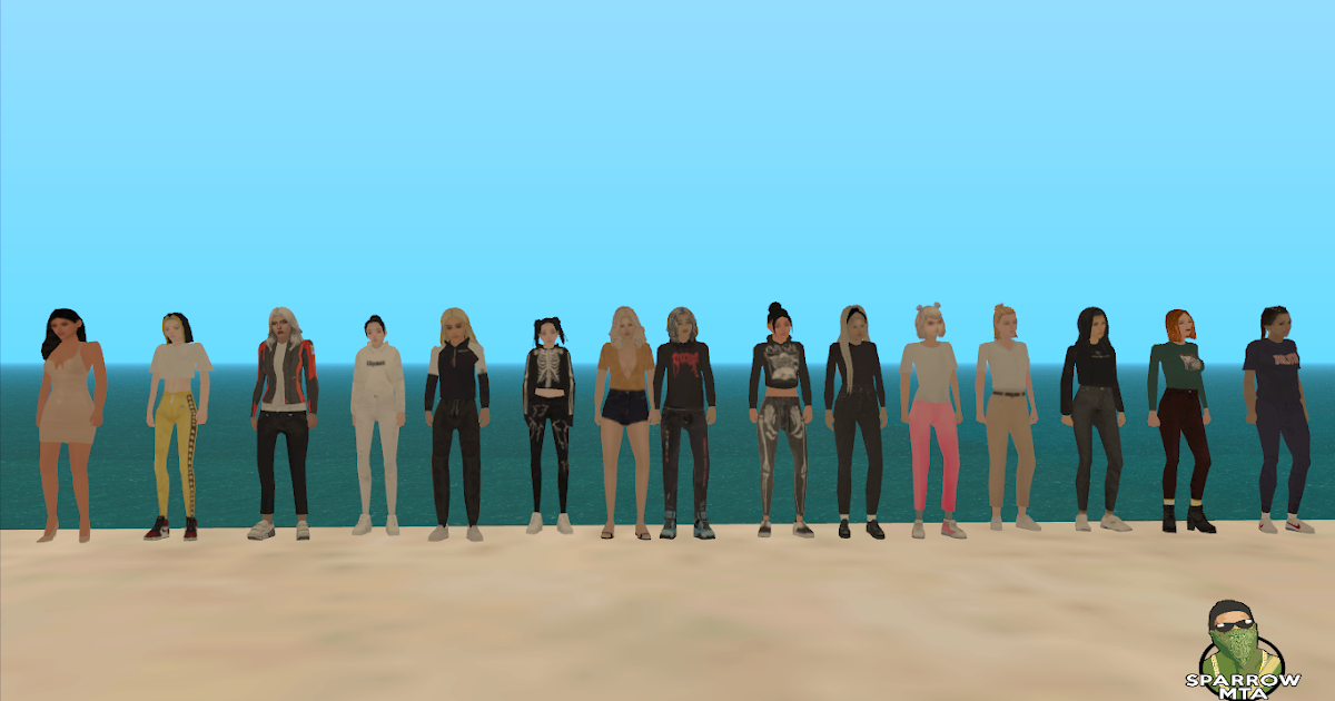 MTA SA 40 Adet Roleplay Skin Paketi Script