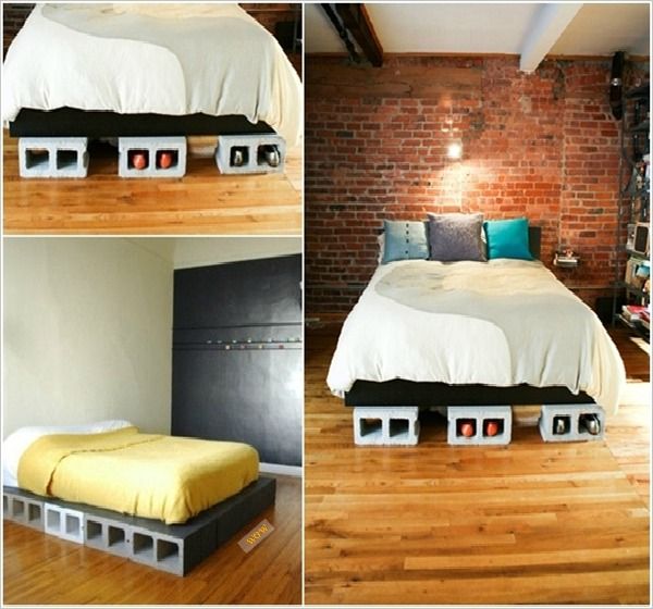 Cinder Block Bed Frame - Table Frame