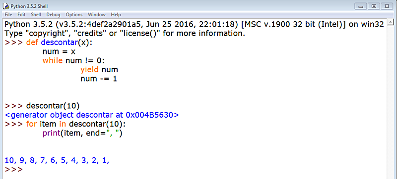 APRENDER A PROGRAMAR CON PYTHON: GENERATORS