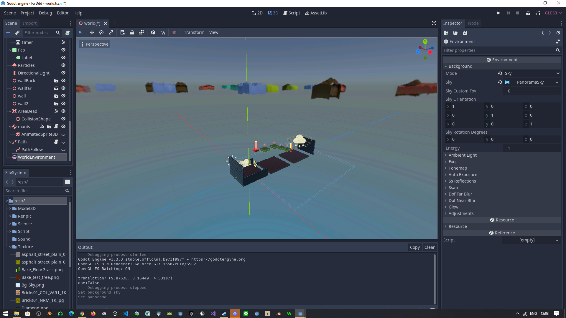 ABCzezeze: การทำสภาพแวดล้อมในเกม (WorldEnvironment) ด้วย Blender #Godot