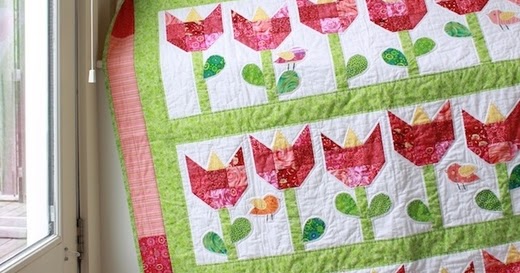 Quilt Patchwork Tulips-Pattern PDF