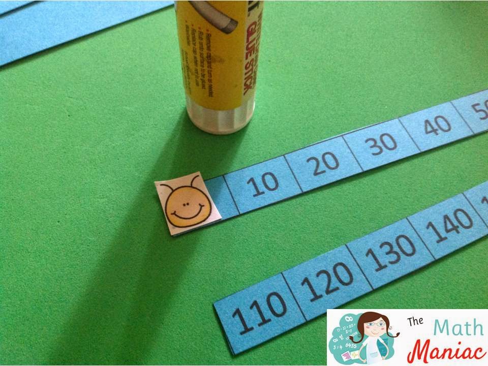 The Elementary Math Maniac: Wormy Apple Counting Strips