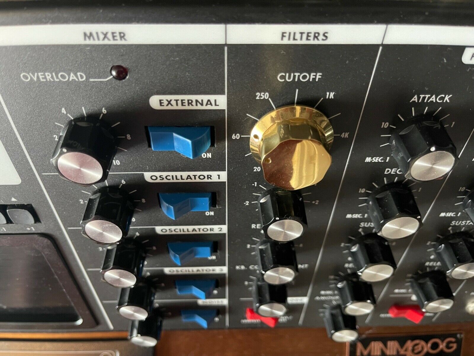 MATRIXSYNTH: Moog MiniMoog Voyager XL w/ Gold Filter Knob