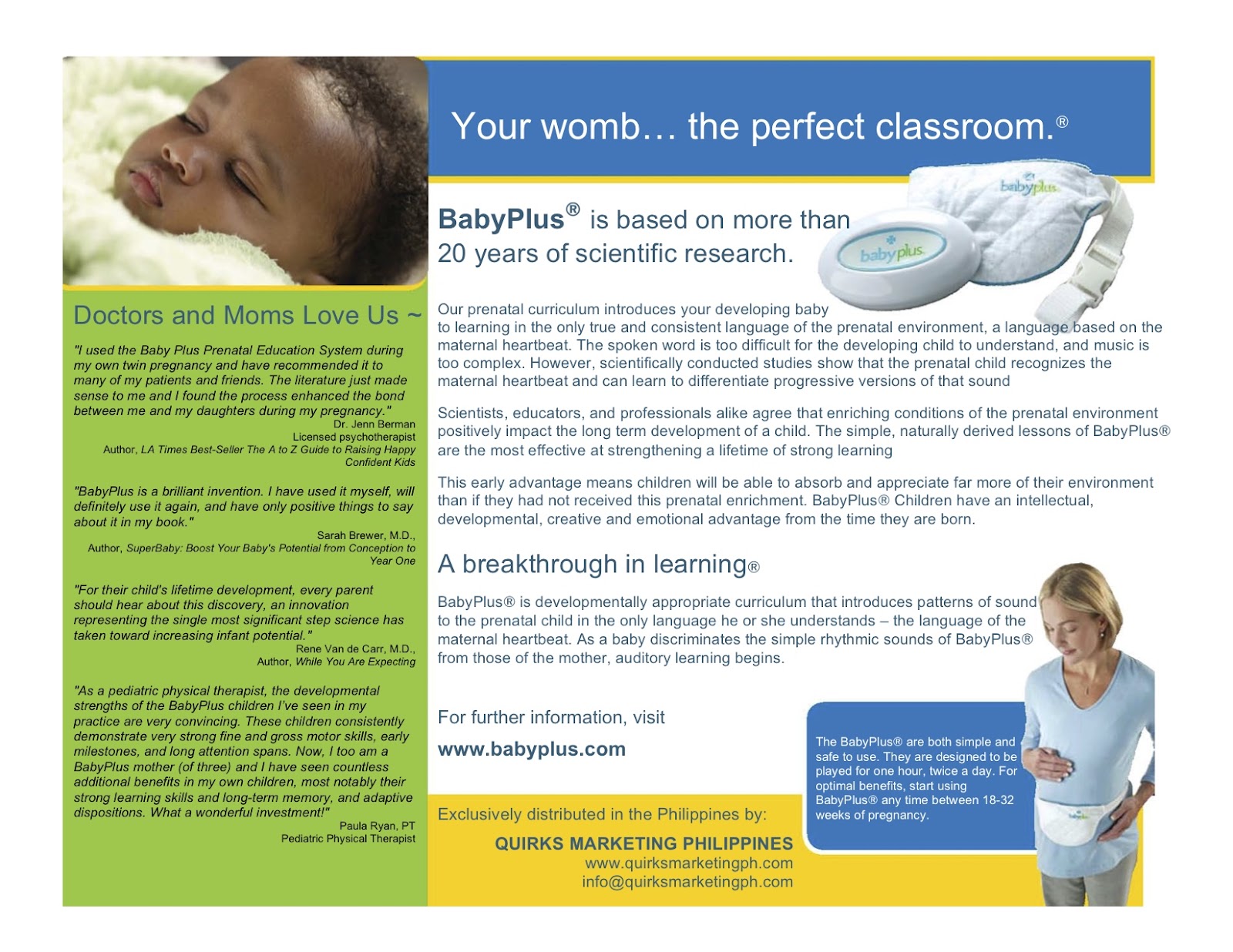 Diapers and Stethoscope: BabyPlus Prenatal Education System