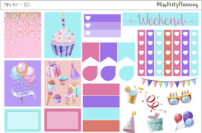 Birthday Mini Kit #FreePrintableStickers - Miss Kellz Planning