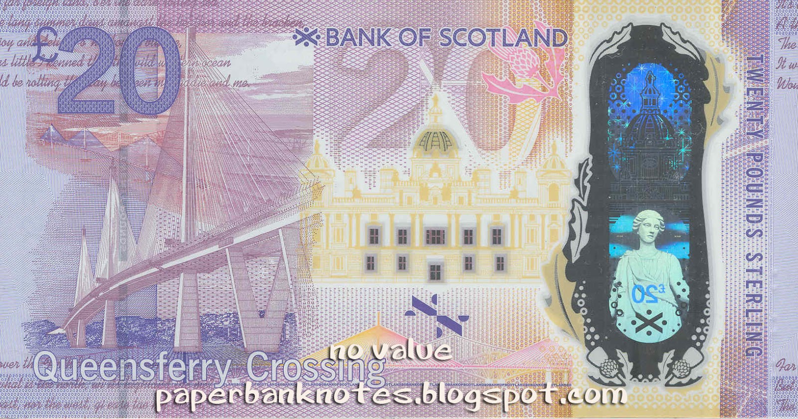 europe: Scotland, Bank of Scotland Limited - £20 Polymer Commemorative ...