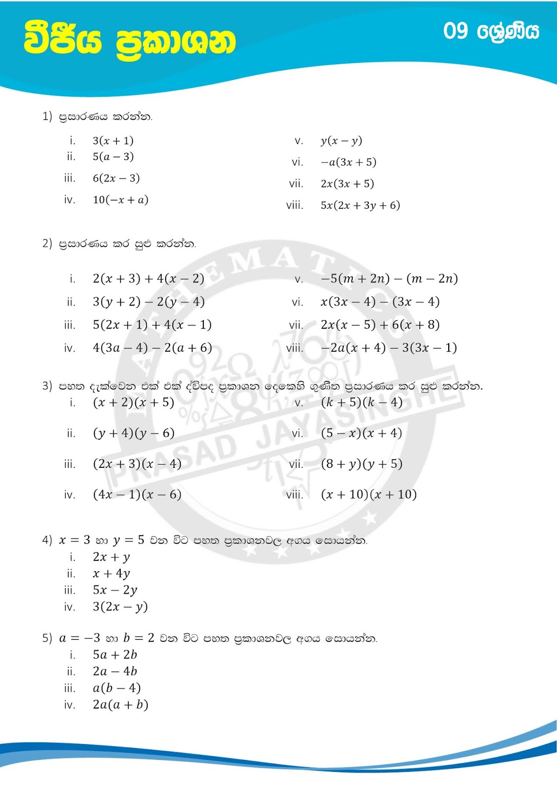 Algebraic Expression Grade 9 algebraic-expression-grade-9