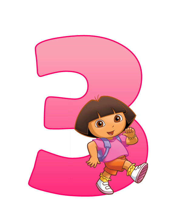 Kits imprimibles gratis : Abecedario y números Dora la exploradora