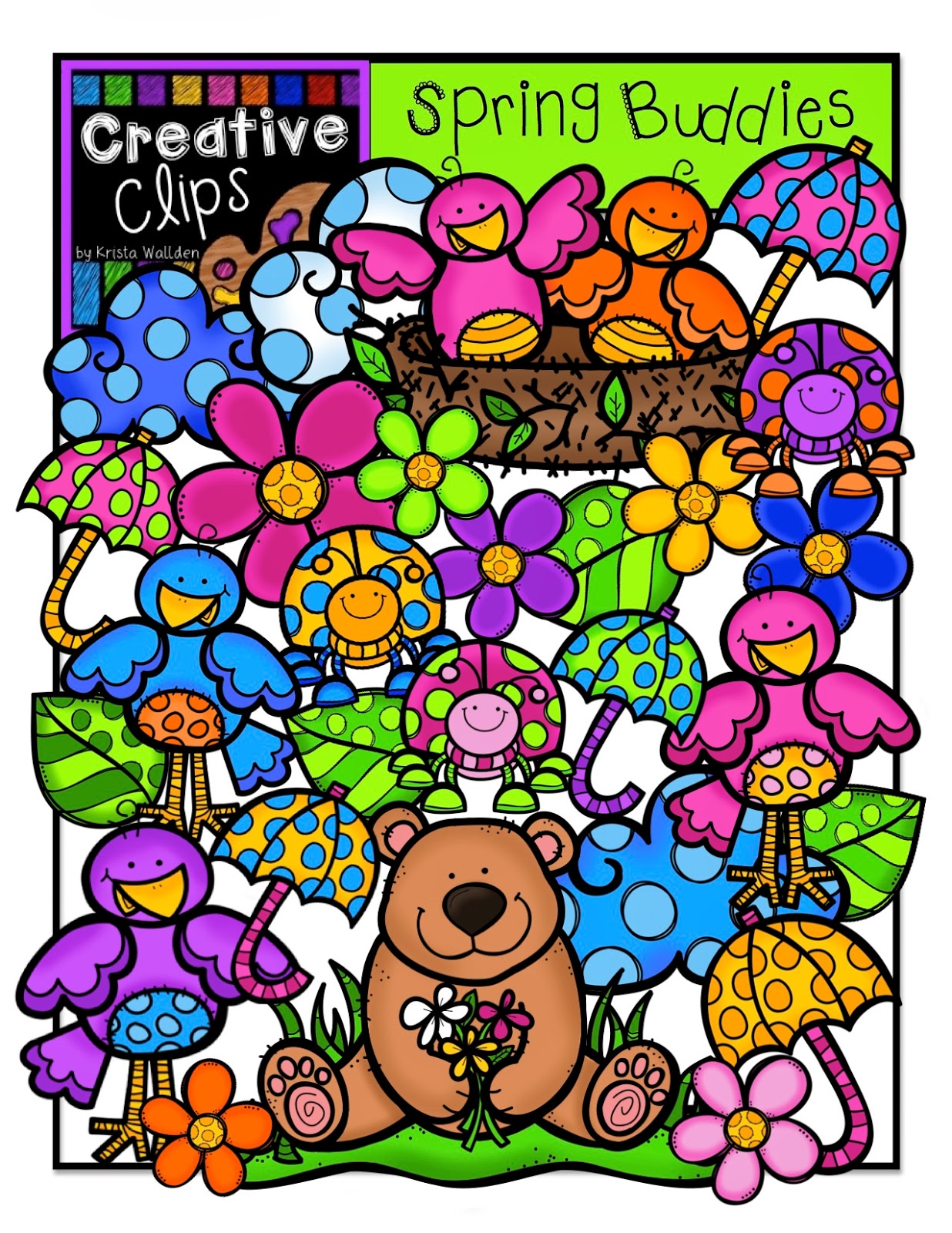 The Creative Chalkboard: Freebie Clipart and Spring Fever!