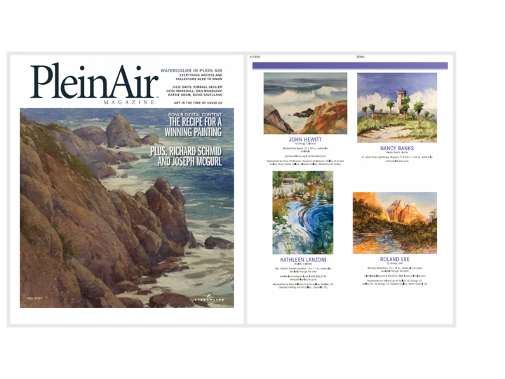 Roland Lee Travel Sketchbook: Painting in Plein Air Magazine June 2020