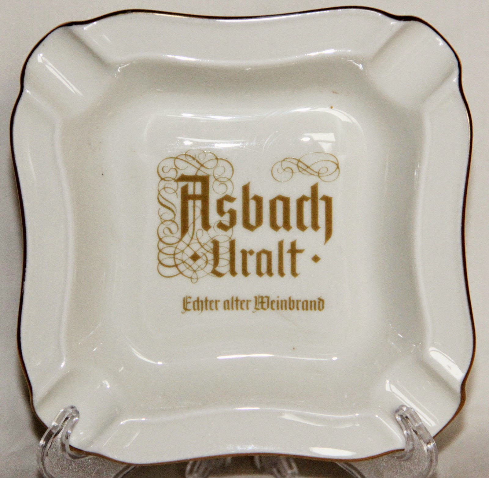 Curio Gifts: Vintage Bar Ashtray - Asbach Uralt Brandy