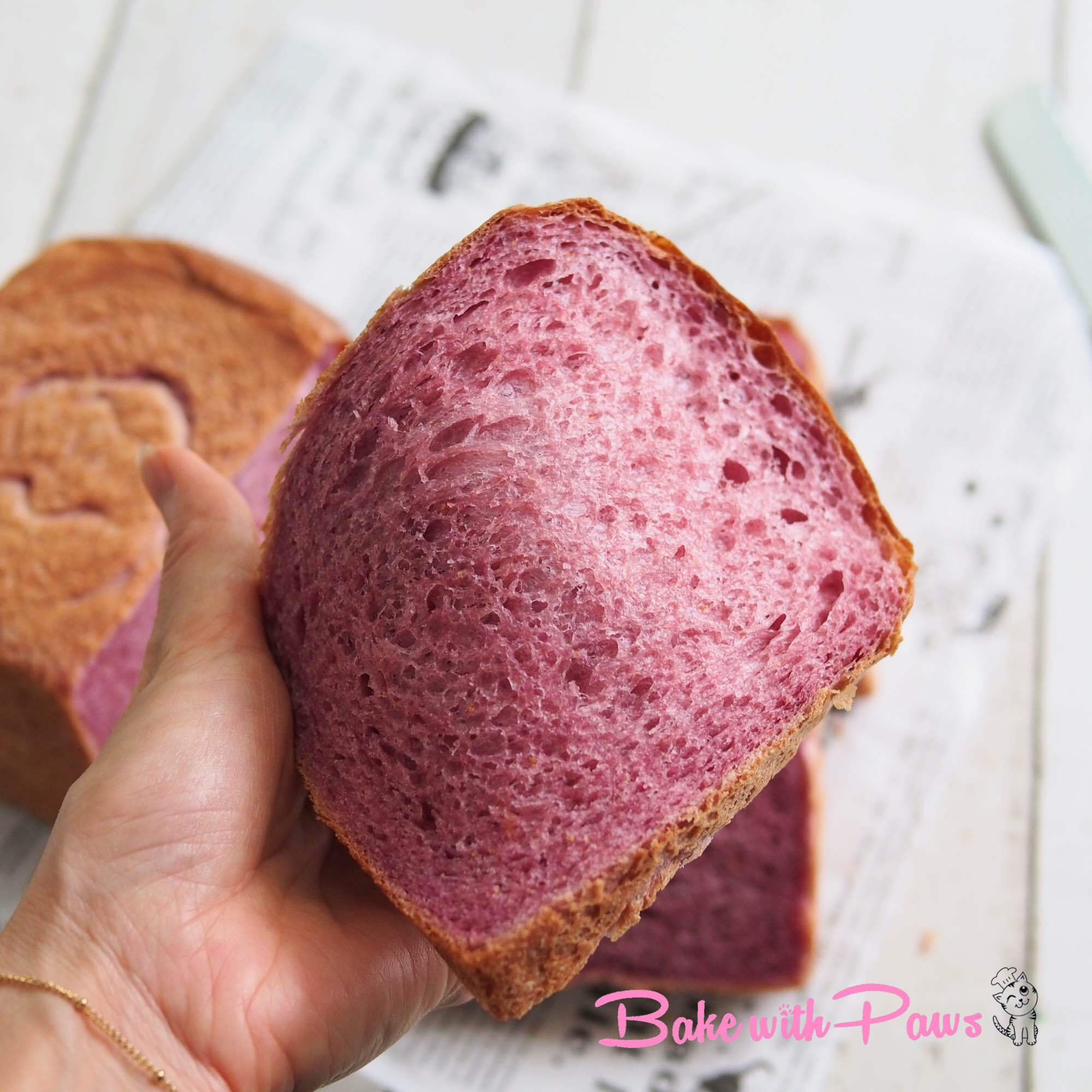 Purple Carrot Soft Sourdough Bread - BAKE WITH PAWS