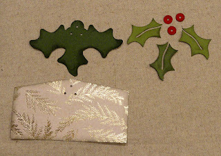 Needles 'n' Knowledge: Elf Peeking Dble Cascade 5x7 Card