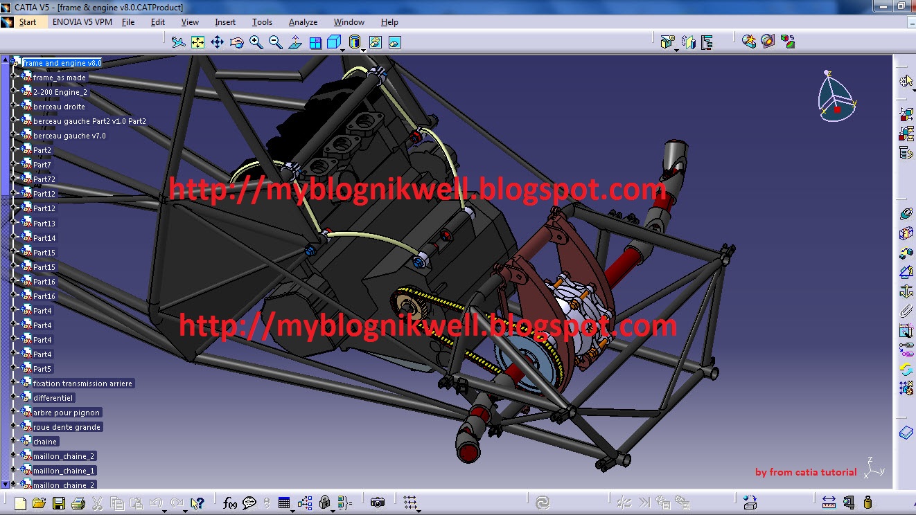 Welcome To MyCADnik: Frame race car (CATIA design)