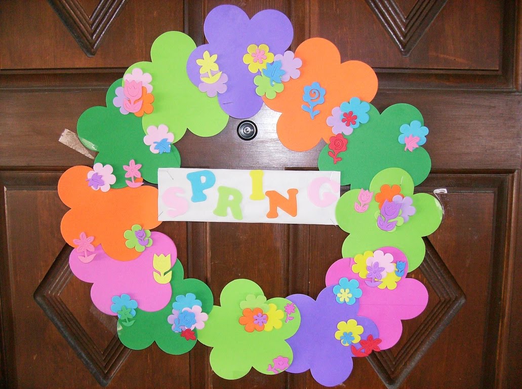 Random Thoughts And Happy Thinking Spring Wreath