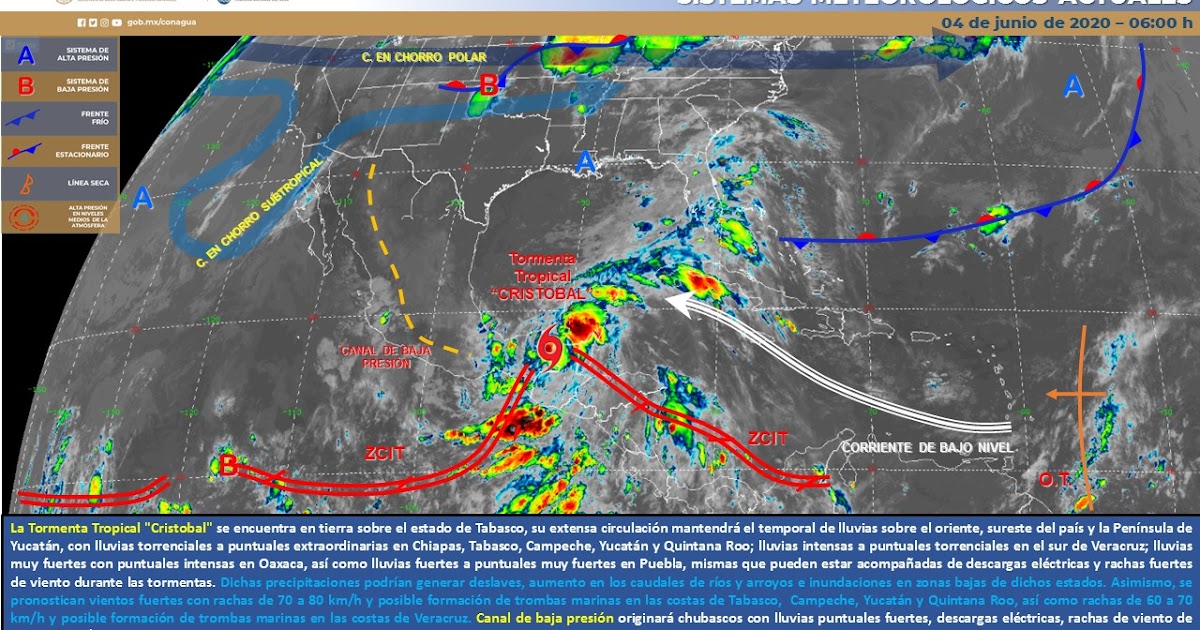 La amplia circulación de la tormenta tropical “Cristóbal”, mantendrá ...