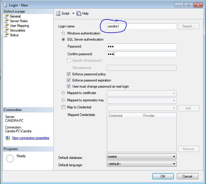 Tutorial MS. SQL Server 2008 - Cara Membuat Login - candra adi w site Tutorial MS. SQL Server 2008 - Cara Membuat Login - candra adi w site