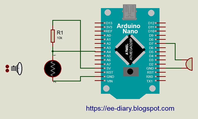 Light Dependent Resistor (LDR) Light Detector Alarm with Arduino | ee-diary